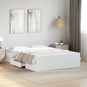 Rám postele se zásuvkami bílý 120 x 200 cm kompozitní dřevo 3280300