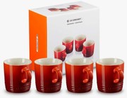 Le Creuset - Keramický hrnek, objem 350 ml, 4 ks, cerise 79113350600000