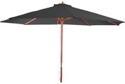 Slunečník Florida Ø 3,5m - polyester/dřevo 7kg - antracit