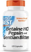 Doctor's Best, Betain HCL Pepsin & Gentian Bitters, 120 kapslí