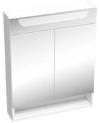 Ravak Classic II - Zrcadlová skříňka s LED osvětlením, 60x14x76 cm, 2 dvířka, lesklá bílá X000001469