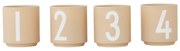 Porcelánové svícny v sadě 4 ks Mini - Design Letters