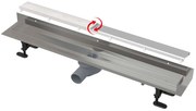 Alca Odtokové žlaby - Sprchový žlab Fit and Go Wall 85 cm, včetně roštu, nerez APZ23-DOUBLE9-850