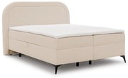 Béžová boxspring postel s úložným prostorem 140x200 cm Ornes – Ropez