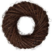 Přírodní hnědý proutěný věnec Woodly XL - Ø 50*13 cm