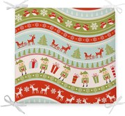 Vánoční podsedák s příměsí bavlny Minimalist Cushion Covers Elves, 42 x 42 cm