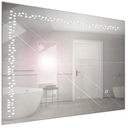 Comodo Zrcadlo závěsné s pískovaným motivem a LED osvětlením Nikoletta LED 7 Typ: dotykový vypínač, Rozměry (cm): 100x65 - (Nikoletta LED 7/100 TS)