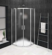 Gelco Sigma - Sprchový kout Simply čtyřdílný 80x80 cm, Coated Glass, lesklý hliník/sklo Brick GS6580