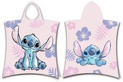 Světle růžové bavlněné dětské pončo Lilo and Stitch – Jerry Fabrics