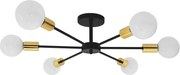Toolight - Lampa spider-6 APP501-6C, černá-zlatá, OSW-01100