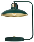 Stolní lampa Felix, 1x zlaté/zelené kovové stínítko, gr/g