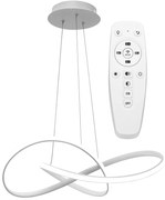 Toolight Ring moderní LED závěsné stropní svítidlo + dálkové ovládání APP396-CP bílé