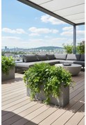 Květináč ELEMENTO SLIM, sklolaminát, šířka 90 cm, beton design, šedá