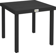 Outsunny zahradní stůl pro 4 osoby kompaktní jídelní stůl ze snadno udržovatelného hliníkového plastu černý 80x80x74cm pro zahradní nábytek | Aosom.de