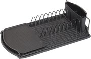 Kuchinox Torino, odkapávač na talíře a příbory 47,5x26,5x11 cm na postavení, černá matná, LAV-EKC_701A
