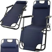 Verk Group Skládací plážové křeslo zero gravity 2v1 turistické křeslo