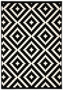 Alfa Carpets, Kusový koberec Gloria new black/cream, 80x150, černobílá, chodba / předsíň