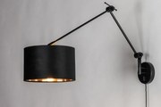 Nástěnné svítidlo s ramenem Venice Black Velour