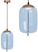 Toolight Svítidlo LED stropní závěsné sklo modré APP443-CP