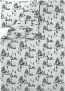 Livarno® Ložní povlečení z jemného flanelu, 140 x 200 cm, 70 x 90 cm (jedle/bílá/zelená)