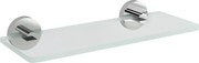Sapho Sapho, X-ROUND skleněná police 200mm, chrom/čiré sklo, XR009-12