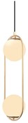 Závěsné svítidlo ve zlaté barvě se skleněným stínidlem ø 20 cm Arch – Squid Lighting
