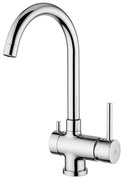 Paffoni Stick - Dřezová baterie s uzavíracím ventilem, chrom SK184CR