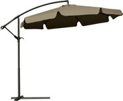 Outsunny Offset Slunečník do Zahrady 2,7x2,7m s Nastavitelným Stínem, Křížovou Základnou, Větracími Otvory, Klikou a Náklonem, Zahradní Slunečník z Ko