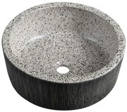Sapho Priori - Umyvadlo na desku, průměr 41 cm, bez přepadu, šedá PI035