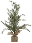 Zelený vánoční borovicový stromek v jutě a se šiškami Pine Tree - 60 cm