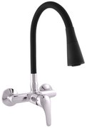 Slezák - RAV Umyvadlová/dřezová baterie s flexibilním ramínkem SÁZAVA - SAx02.x/13, Chrom Rozteč připojení (mm): 100, Typ ovládací páky: Ovládací páka č.: 0 - (SA002.0/13)