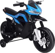 Dětská elektrická motorka HOMCOM +3 roky 6V s baterií, světly a hudbou 105x52,3x62,3 cm Modrá | Aosom