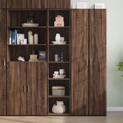 Skříň highboard hnědý dub 40 x 41 x 185 cm kompozitní dřevo