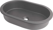 Deante Silia, granitové umyvadlo pro zapuštění na/pod desku 588x390x145 mm, antracitová metalíza, DEA-CQS_TU6U
