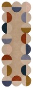 Béžový ručně tkaný vlněný běhoun 80x230 cm Mia Scallop Frame – Flair Rugs