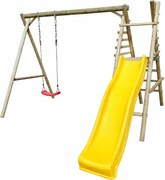 Marimex | Dětská dřevěná houpačka Marimex 1 + žlutá skluzavka | 11640362