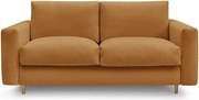 Pohovka na každodenní spaní/rozkládací v hořčicové barvě 220 cm Cocoone – Bobochic Paris