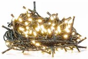 SOLIGHT LED venkovní vánoční řetěz, 50 LED, 5m, 3m přívod, 8 funkcí, IP44, 3x AA, teplá bílá