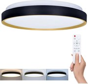 LED stropní světlo s dálkovým ovládáním Cala nastavitelné - průměr 38 cm, černá