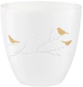 räder Porcelánový svícen Gold Birds Large, bílá barva, porcelán