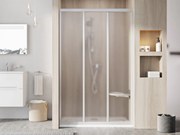 Ravak Supernova sprchové dveře trojdílné ASDP3-130 x 198 cm satin+grape 00VJ0UR2ZG