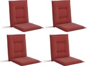 Outsunny 4dílná sada sedáků 108 x 50 x 5 cm s popruhy, vnitřní a venkovní podušky, polštáře na sedačky, lavicové podušky pro zahradní nábytek, jídelní