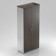 NABYTEK-DESIGNOVY.CZ - S585 07 - Kancelářská skříň Komfort, 80x38,5x183,5 cm, dveře 5/5 , kaštan/šedá