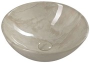 Sapho Dalma - Umyvadlo na desku, průměr 42 cm, bez otvoru pro baterii, bez přepadu, marfil MM127