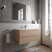 Koupelnová skříňka AVA 100 cm s umyvadlem z minerálního odlitku BRUXELLES
