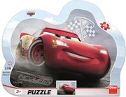 DINO Puzzle obrysové deskové 25 dílků Blesk McQueen Auta 3 (Cars) 30x23cm dn311411