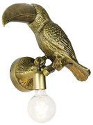 VINTAGE Nástěnná lampa mosaz - Animal Toucan