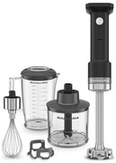 KitchenAid Bezdrátový tyčový mixér GO s příslušenstvím (bez baterie), 5KHBRV05BM, černá mat 5KHBRV05BM