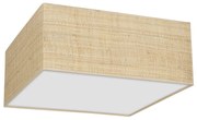 Stropní svítidlo Marshall Square, 1x ratanové stínítko, (bílé plexisklo), (50 cm)
