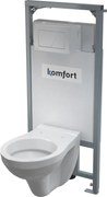Alcadrain WC set Komfort C101-SET-01 + závěsné WC AURA do sádrokartonu